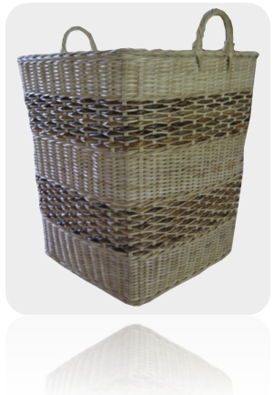 Rattan Wicker Square Hampers Rattan Laundry Basket With Banana Leaf